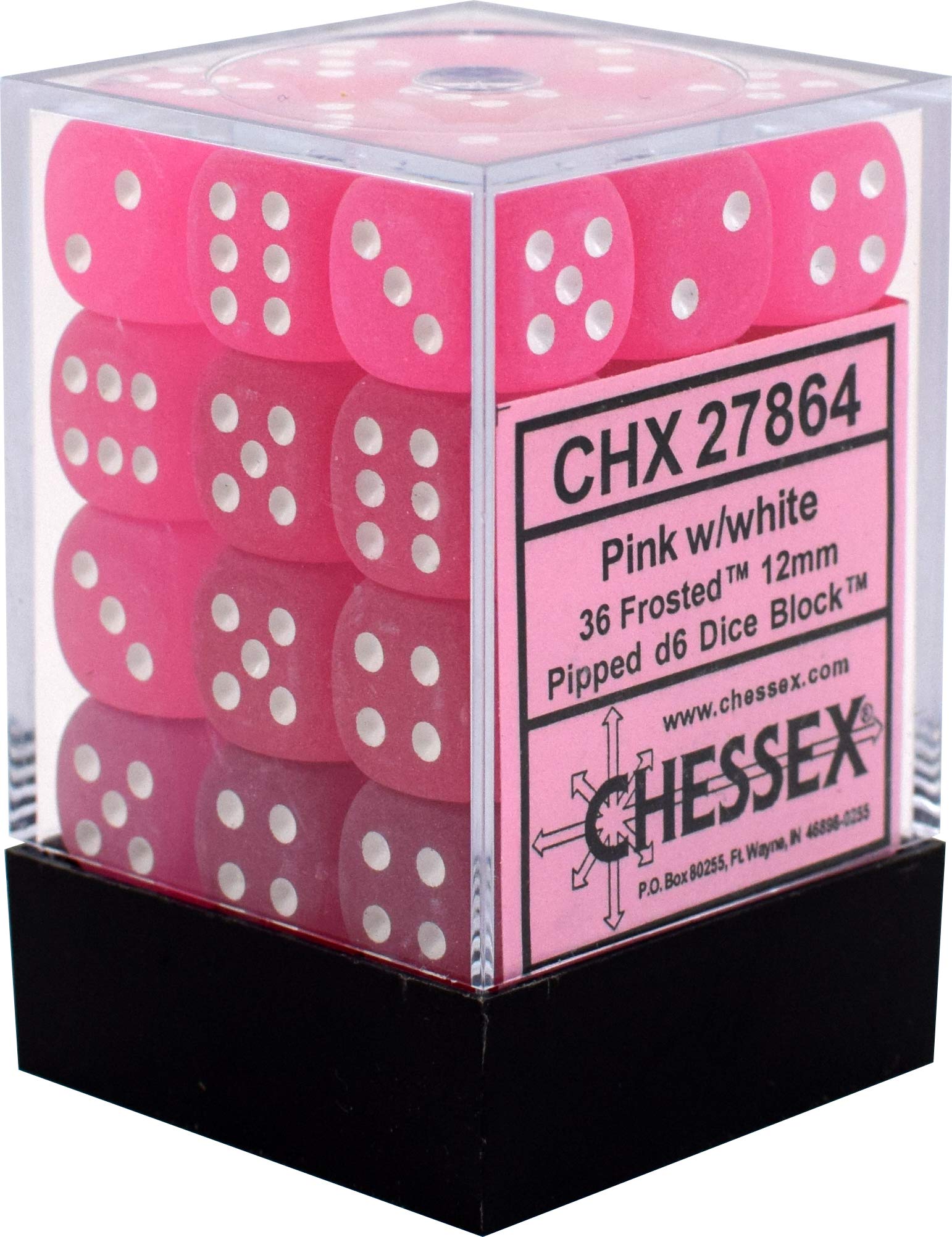 Chessex Manufacturing 27864 d6Cube12mmFR PKwh 36 by Chessex Dice