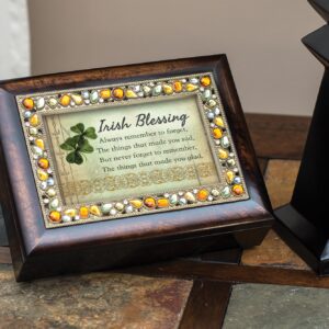 Cottage Garden Irish Blessing Always Remember Earth Tone Jewelry Music Box Plays When Irish Eyes are Smiling