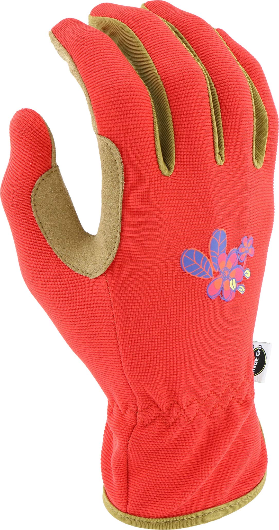 Miracle-Gro MG86201 Synthetic Leather Palm Gloves – [Orange, Medium/Large], Touchscreen Compatible