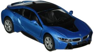 kinsmart bmw i8 blue 5" 1:36 scale die cast metal model toy car w/pullback action