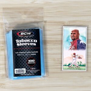 BCW Tobacco Card Sleeves | Acid-Free, Archival Quality Clear Polypropylene | 100 Sleeves per Pack | Fits Tobacco Topload Card Holder | Protect, Store, and Display Collectible Trading Cards