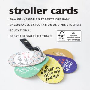 Wee Gallery Stroller Cards - I See On a Walk - Identification Travel Activity for Babies and Toddlers, with Snap on Strap for Walks, Car Seat, Bag, Stroller