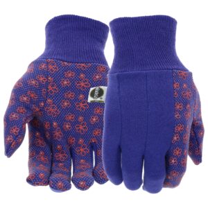 miracle-gro mg656755 gardening comfort gloves – medium/large, printed jersey gloves with dotted palm, lead and phthalate free