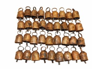 thirty six rustic iron tin cow bells vintage indian bells jingle bell christmas tree crafts