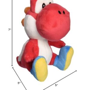 Little Buddy 1389 Super Mario All Star Collection Red Yoshi Plush, 7"