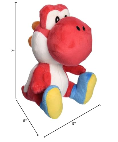 Little Buddy 1389 Super Mario All Star Collection Red Yoshi Plush, 7"