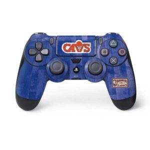 skinit decal gaming skin compatible with ps4 controller - officially licensed nba cleveland cavaliers hardwood classics design