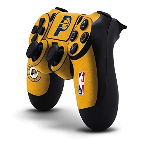 Skinit Decal Gaming Skin for PS4 Controller - Officially Licensed NBA Indiana Pacers Distressed Design