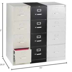 HON 314PL 310 Series Four-Drawer, Full-Suspension File, Letter, 26-1/2d, Putty