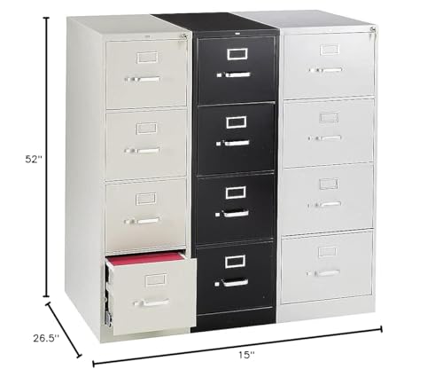 HON 314PL 310 Series Four-Drawer, Full-Suspension File, Letter, 26-1/2d, Putty