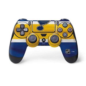 skinit decal gaming skin compatible with ps4 controller - officially licensed nhl st. louis blues jersey design