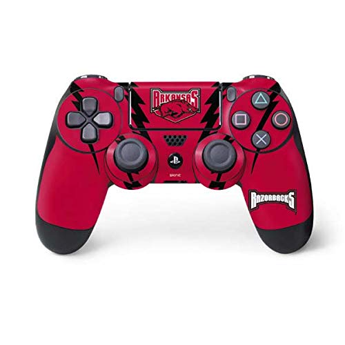 Skinit Decal Gaming Skin Compatible with PS4 Controller - Officially Licensed University of Arkansas-Fayetteville Razorbacks Design