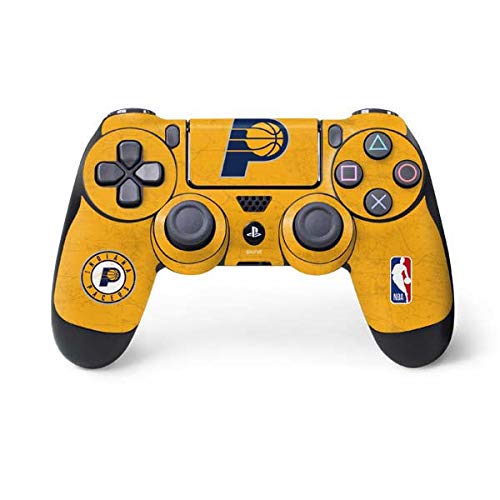 Skinit Decal Gaming Skin for PS4 Controller - Officially Licensed NBA Indiana Pacers Distressed Design