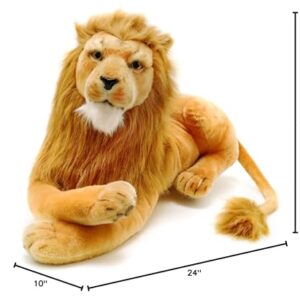 TigerHart Lasodo The Lion - 39 Inch (Tail Measurement Not Included) Big Stuffed Animal Plush Cat