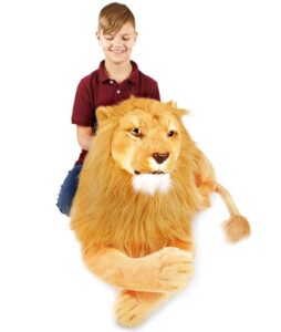 tigerhart lasodo the lion - 39 inch (tail measurement not included) big stuffed animal plush cat