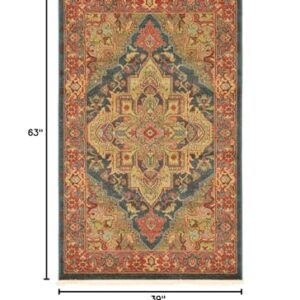 Unique Loom Sahand Collection Area Rug - Arsaces (3' 3" x 5' 3" Rectangle, Navy Blue/ Gray)