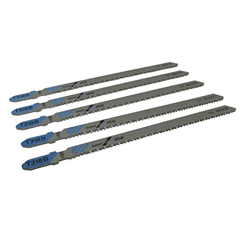 Bosch T318B HSS Shank Jigsaw Blade, 5-1/4", 14TPI (5pk)