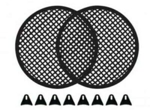 10" subwoofer metal mesh cover waffle speaker grill protect guard dj car audio (1 pair) with screws and clips