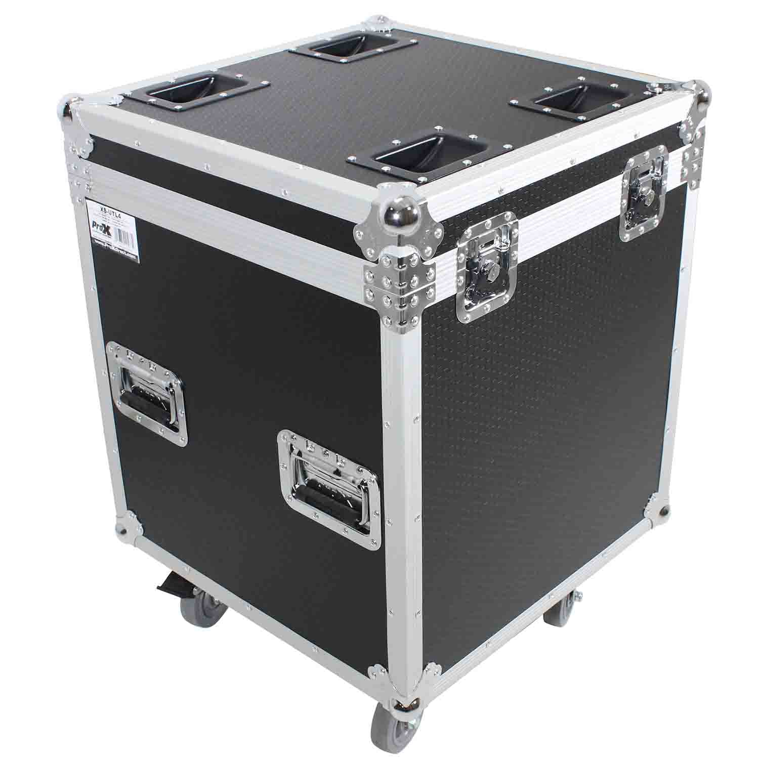 ProX XS-UTL4 ATA Utility Flight Travel Heavy-Duty Storage Road Case with 4" in casters – 22.5"x22.5"x25" Exterior