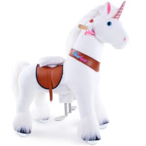 vroom rider x ponycycle ride-on unicorn for 4-9 years old - medium