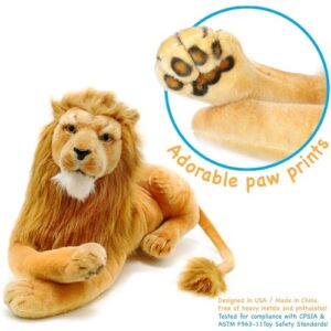 TigerHart Lasodo The Lion - 39 Inch (Tail Measurement Not Included) Big Stuffed Animal Plush Cat