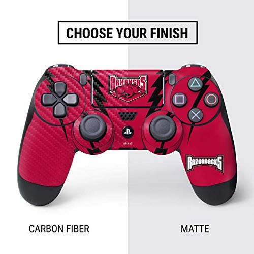 Skinit Decal Gaming Skin Compatible with PS4 Controller - Officially Licensed University of Arkansas-Fayetteville Razorbacks Design