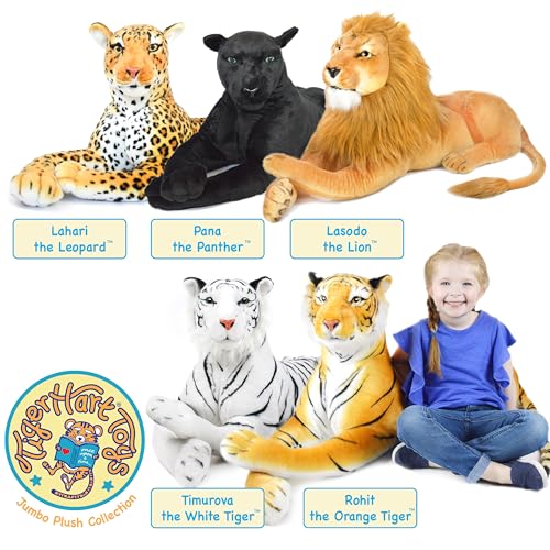 TigerHart Lasodo The Lion - 39 Inch (Tail Measurement Not Included) Big Stuffed Animal Plush Cat