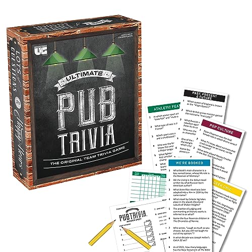 University Games | Ultimate Pub Trivia Team Trivia Game, 4 or More Trivia Loving Players Ages 12 and Up