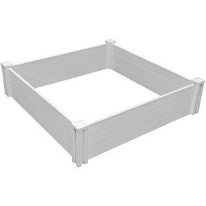 white vinyl raised garden bed 2-pack