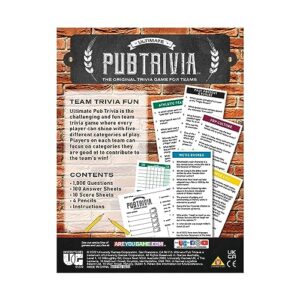 University Games | Ultimate Pub Trivia Team Trivia Game, 4 or More Trivia Loving Players Ages 12 and Up