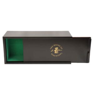 the house of staunton slide-top chess box (black)