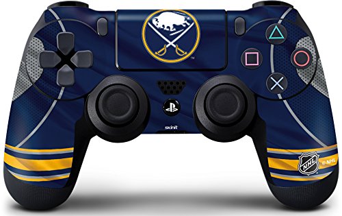 Skinit Decal Gaming Skin Compatible with PS4 Controller - Officially Licensed NHL Buffalo Sabres Home Jersey Design