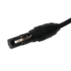 LyxPro 1/4” TRS to XLR Female Microphone Cable - 15 Ft - Black - for Professional Microphones and Devices