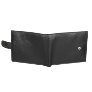 RAS WALLETS Men's Modern, Black, 12cm x 9.5cm