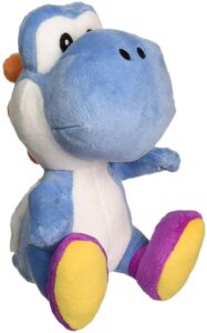 little buddy 1388 super mario bros all star collection dark blue yoshi stuffed plush, 7"