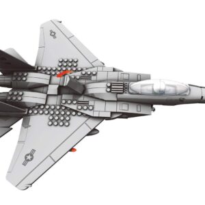 Top Race Interlocking Building F15 Fighter Jet Airplane Model Toy Kit Blocks Set | 15 x 11.81 x 3.19 inches | Ideal for Ages 3 and Up | Create Your Own Fighter Jet with This Exciting Building Set