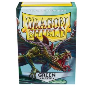 Dragon Shield Matte Green 100 Protective Sleeves