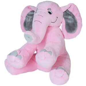 Make Your Own Stuffed Animal Pink Elephant Kit 16"- No Sew - Kit with Cute Backpack!