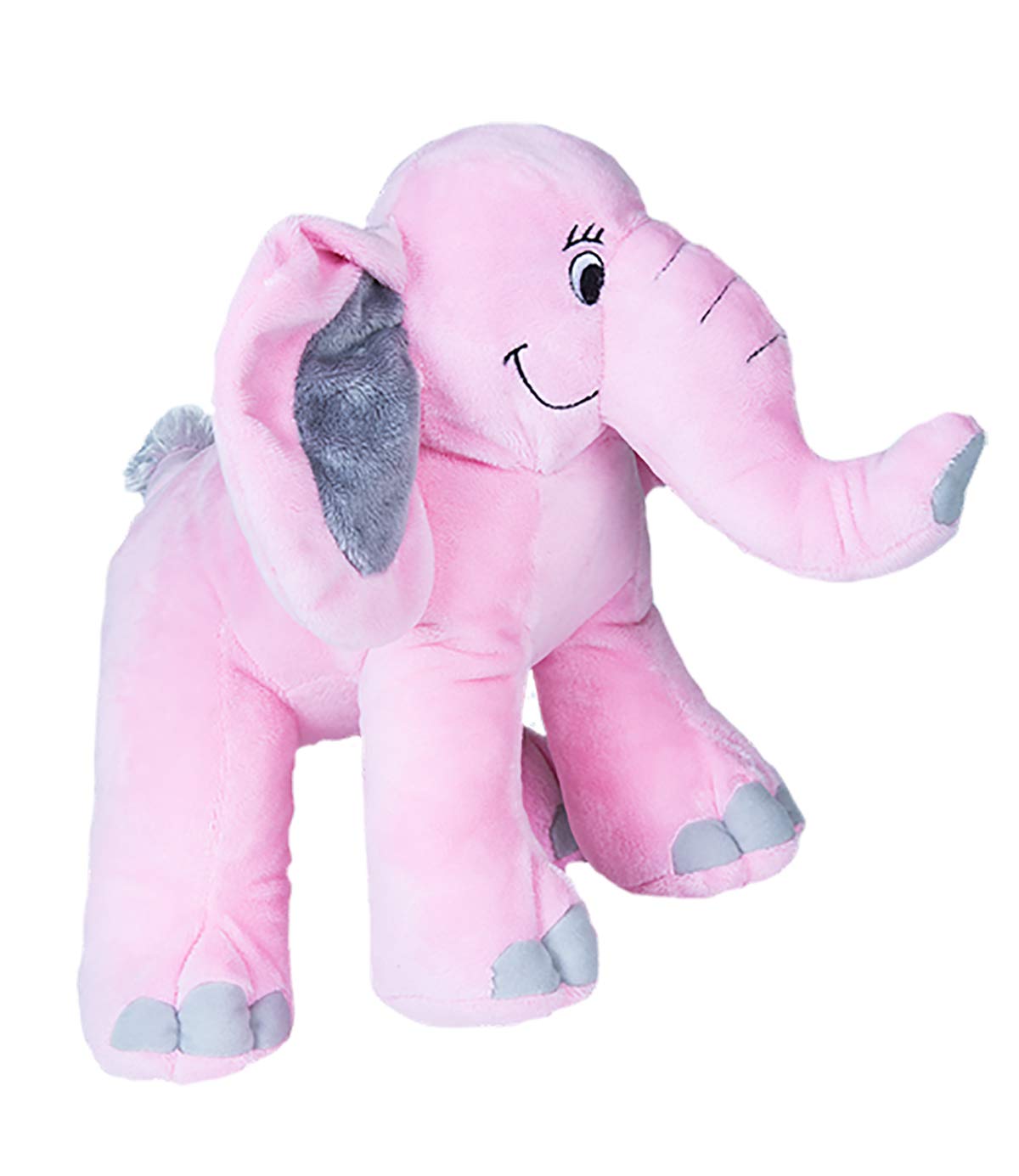 Make Your Own Stuffed Animal Pink Elephant Kit 16"- No Sew - Kit with Cute Backpack!