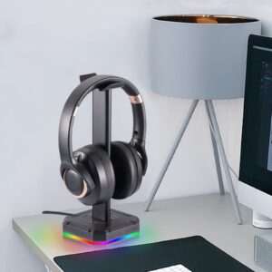 Headphone Stand with RGB Lights,Desktop Gaming Headset Holder for Most Headphone Controller