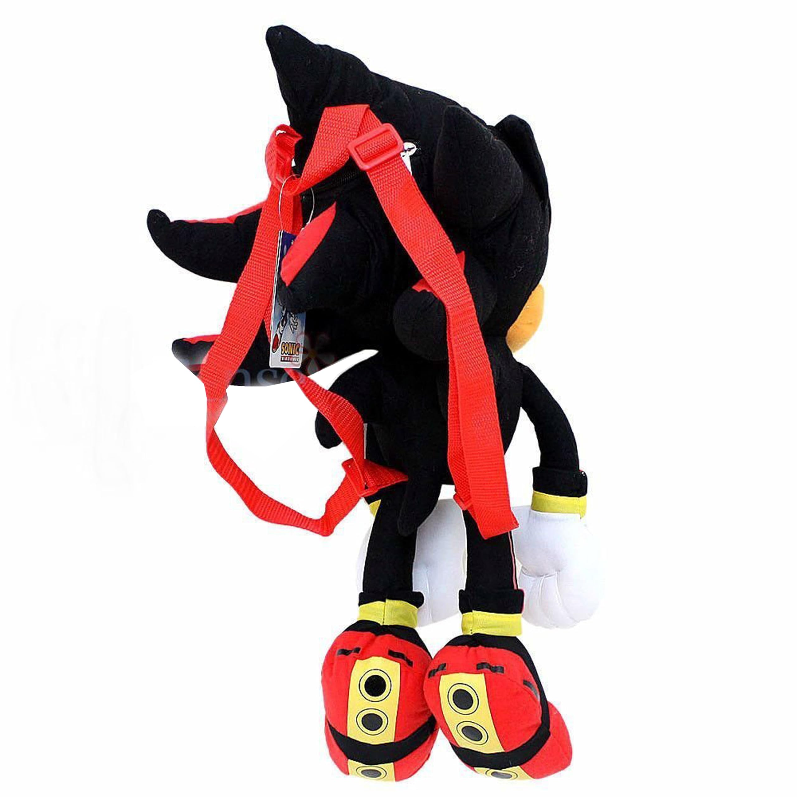 Sonic The Hedgehog Doll Plush Backpack - Shadow Backpack Black (24 Inch)