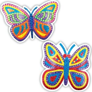 ToyKraftt Toddler Butterfly Art and Craft Kit for 3 to 5 Year Olds, Peel and Stick Pictures, Gifts for Boys Girls - Sequin Pictures Butterflies