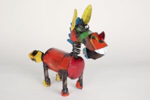 springy donkey mini recycled metal animals