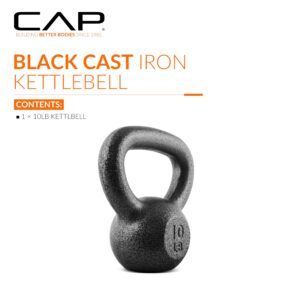 CAP Barbell Black Cast Iron Kettlebell | 30 Pounds