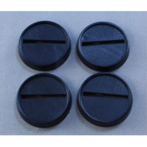 1in round plastic miniature gaming base with slot (pack of 18) reaper miniatures