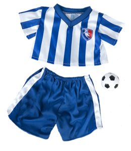 all star soccer uniform fits most 14" - 18" build-a-bear and make your own stuffed animals