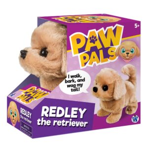 westminster, inc. redley the retriever - cute, cuddly, plush battery operated dog toy walks, wiggles, and barks with sound