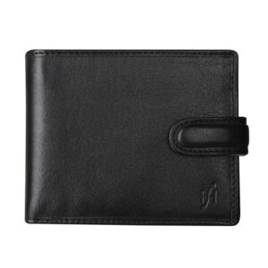 ras wallets men's modern, black, 12cm x 9.5cm