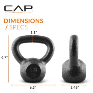 CAP Barbell Black Cast Iron Kettlebell | 30 Pounds