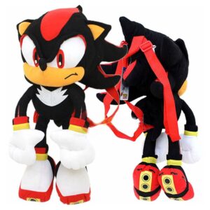 Sonic The Hedgehog Doll Plush Backpack - Shadow Backpack Black (24 Inch)